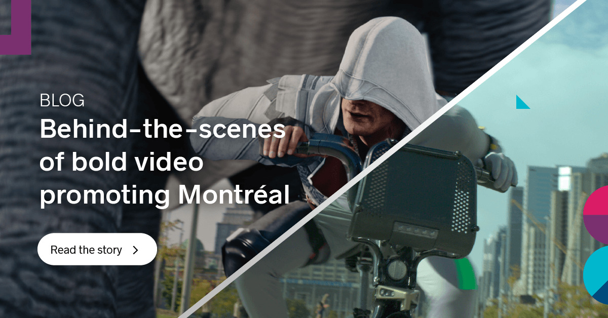 Behind-the-scenes of bold video promoting Montréal